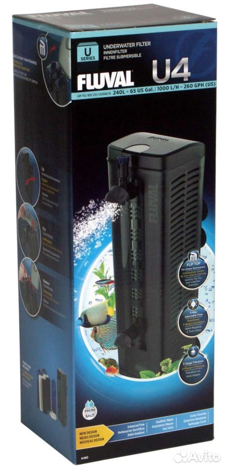 Фильтр внутренний hagen fluval U4 для аквариума